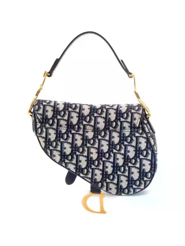 Dior Saddle Handbag Oblique Canvas Mini Shoulder Bag - Blue