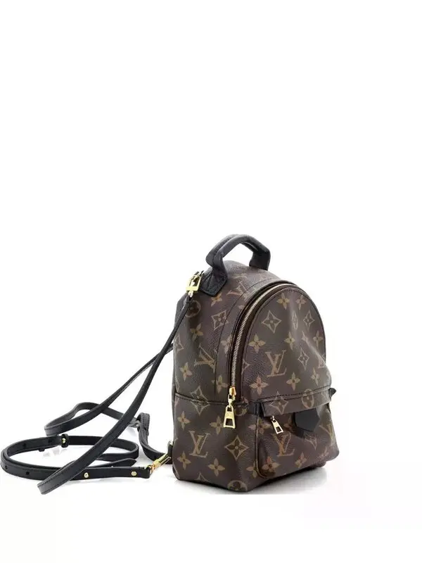 LOUIS VUITTON Palm Springs Monogram Canvas Mini Backpack - Black