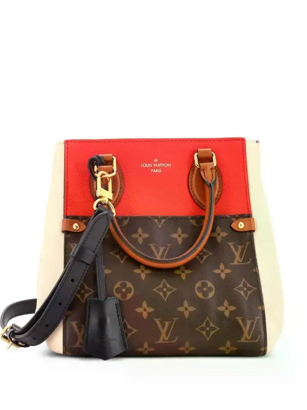 LOUIS VUITTON Fold Tote Monogram Canvas And Leather Pm Satchel