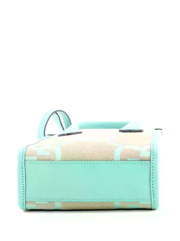 Gucci Vertical Tote Jumbo Gg Canvas Mini Crossbody Bag - Green