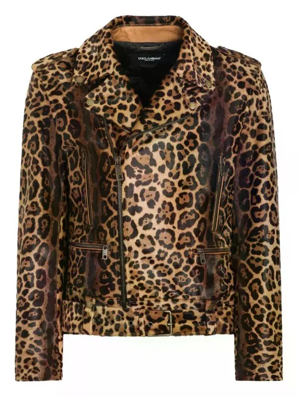 Dolce & Gabbana Leopard-print Zipped Jacket