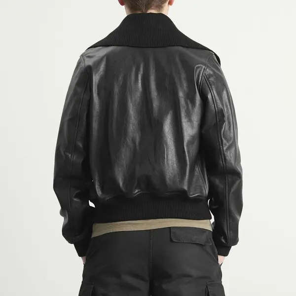 Our Legacy Pharos Leather Bomber Jacket - Black