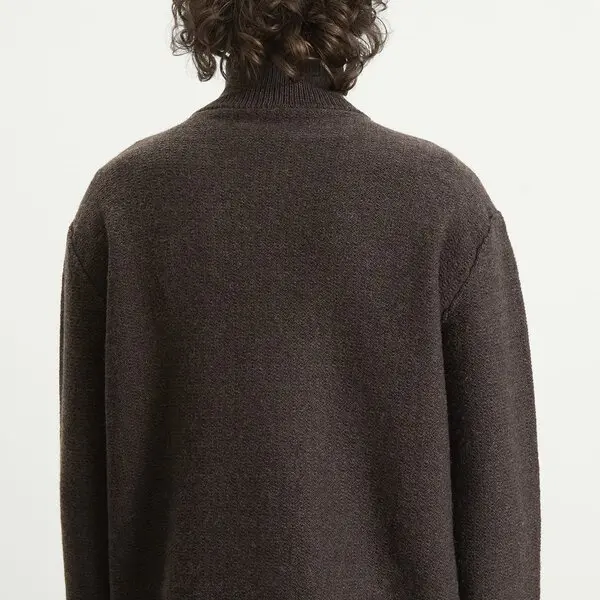 MAISON MARGIELA Wool Distressed Half Zip Knit