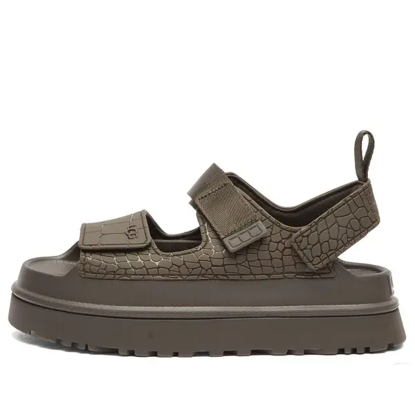 UGG Goldenglow Embossed Sandals - Dense Smoke