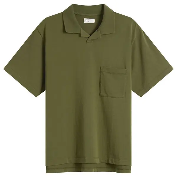 Universal Works Rugby Jersey Oversized Vacation Polo - Olive