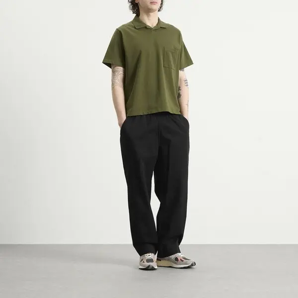 Universal Works Rugby Jersey Oversized Vacation Polo - Olive