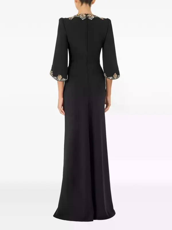 Jenny Packham Embellished Floor-length Dress - Black