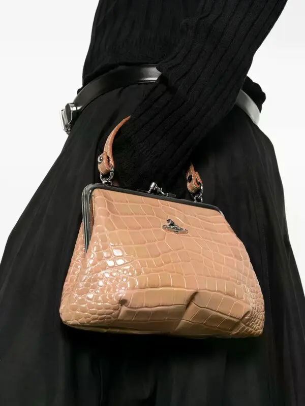 VIVIENNE WESTWOOD Orb Embossed Top-handle Tote Bag - Neutrals