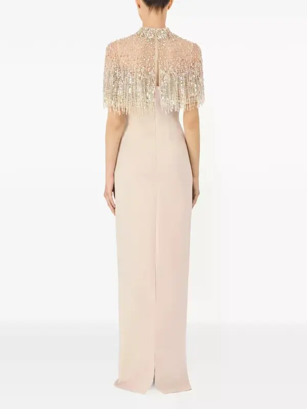 Jenny Packham Livia Beaded Maxi Dress - Neutrals