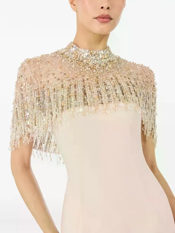 Jenny Packham Livia Beaded Maxi Dress - Neutrals
