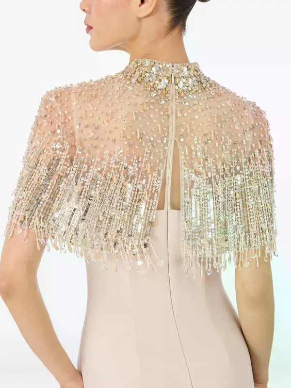 Jenny Packham Livia Beaded Maxi Dress - Neutrals