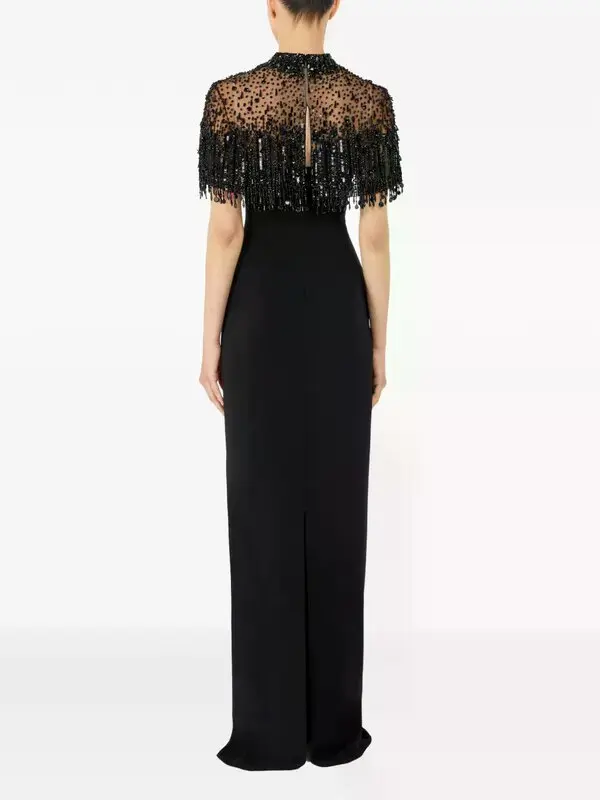 Jenny Packham Livia Beaded Embellished Maxi Dress - Black | Editorialist