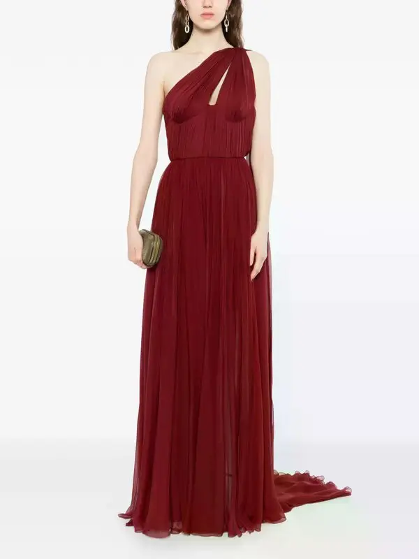 Zuhair Murad Chiffon Maxi Dress - Red