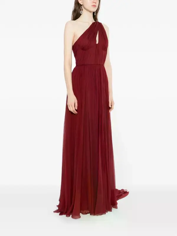 Zuhair Murad Chiffon Maxi Dress - Red
