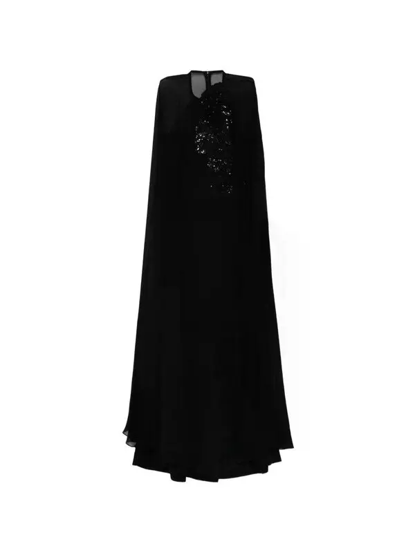 Elie Saab Sequin-embellished Maxi Gown - Black