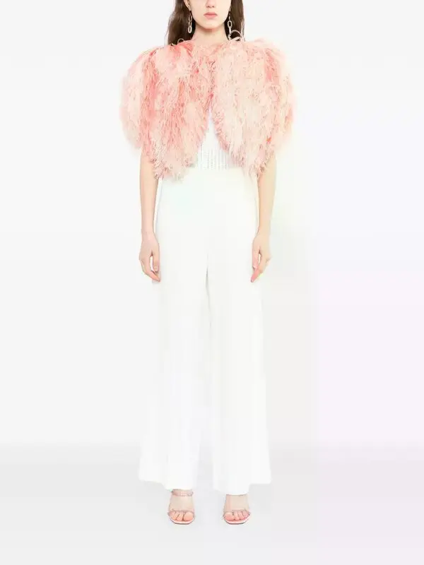 ISABEL SANCHIS Feather-embellished Jacket