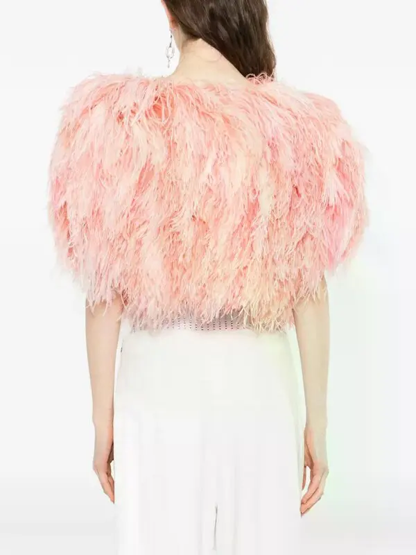 ISABEL SANCHIS Feather-embellished Jacket