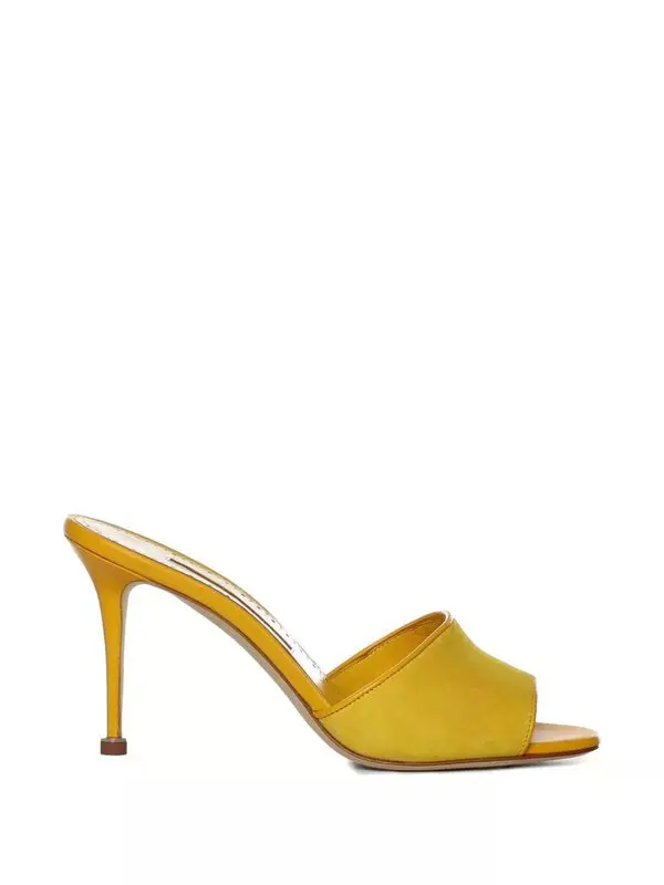 Manolo Blahnik Larache Suede Sandals - Yellow