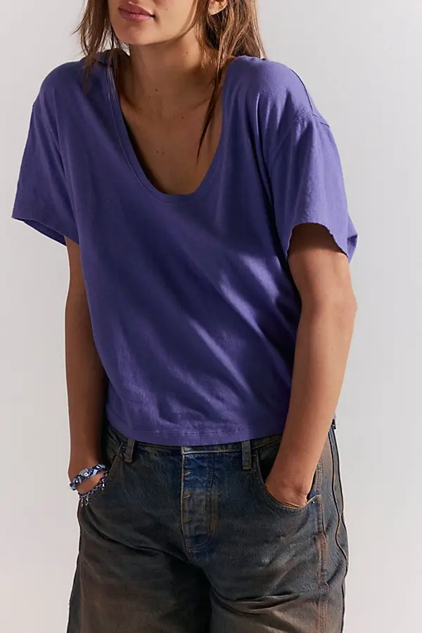 Free People We The Free 3rd Street Tee - Skipper Blue