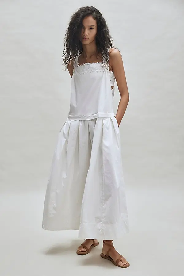 Free People Making Mends Apron Midi Dress