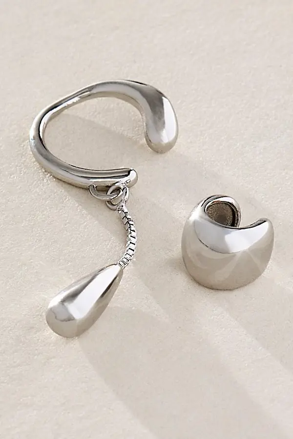Free People Mari Ear Cuff Set - Silver
