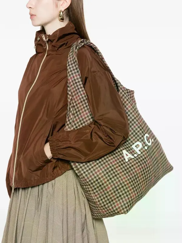A.p.c. Ninon Houndstooth Tote Bag