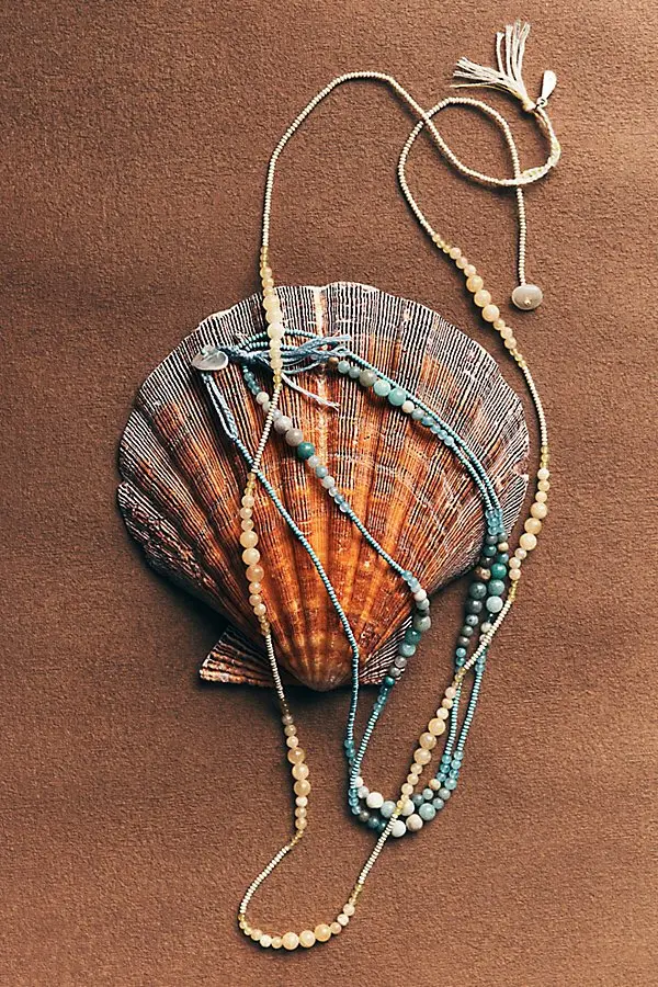 Free People Hettie Semiprecious Strand Necklace - Turquoise