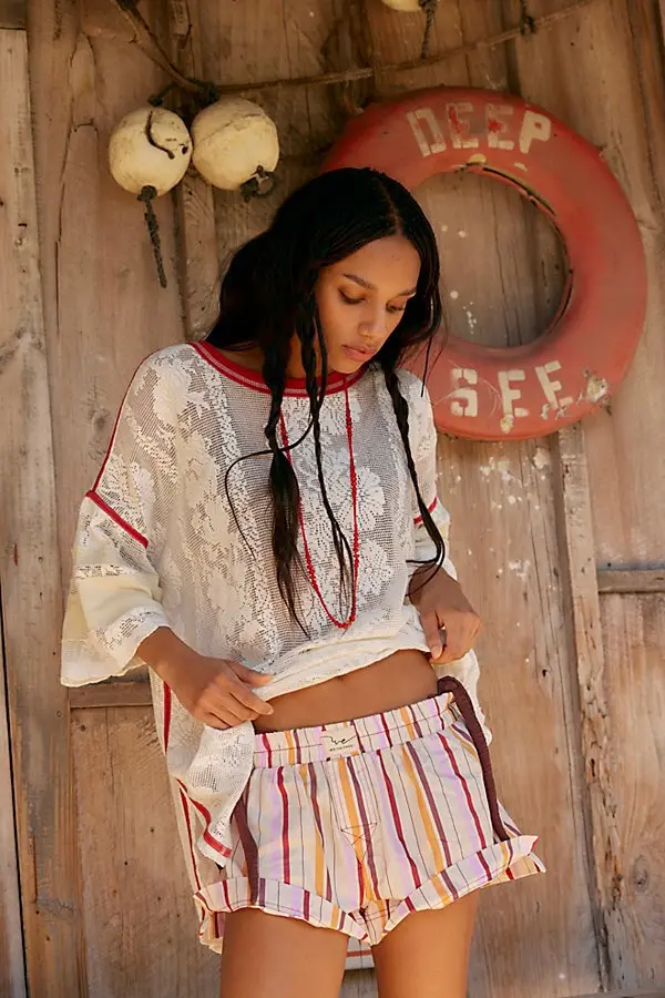 Free People We The Free Day To Day Mini Boxers - Tea Combo