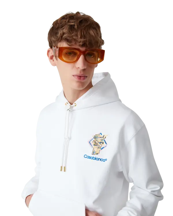 Casablanca Diamond Column Hooded Sweatshirt