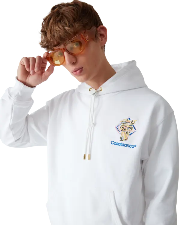 Casablanca Diamond Column Hooded Sweatshirt