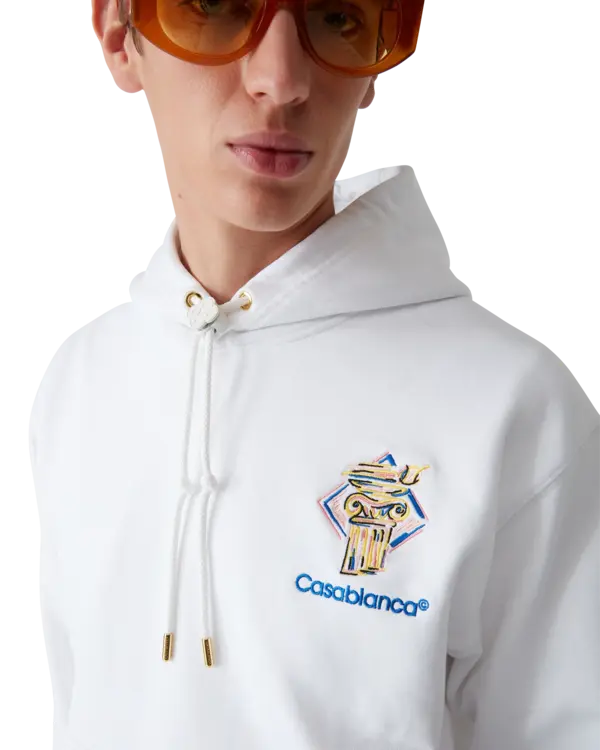 Casablanca Diamond Column Hooded Sweatshirt