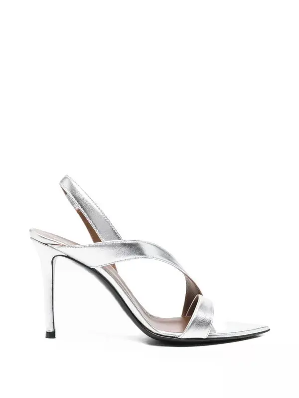 GIUSEPPE ZANOTTI Intrigo Crossover-strap Heeled Sandals - Silver