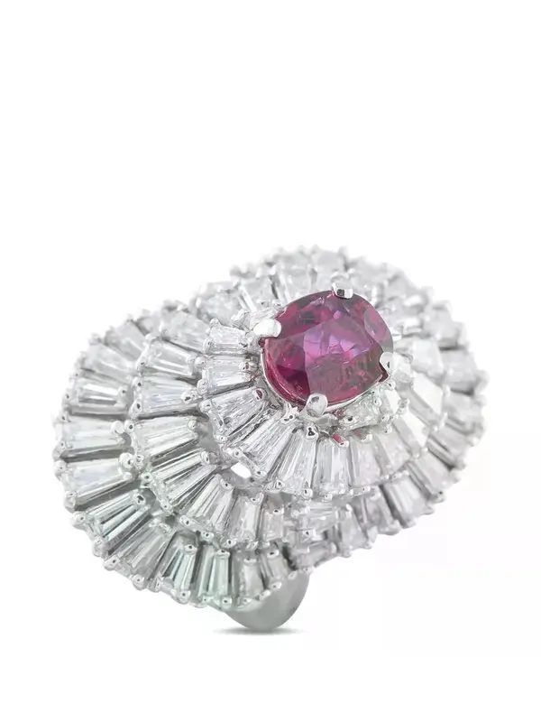 LB EXCLUSIVE Ruby And Diamond Ring - Silver