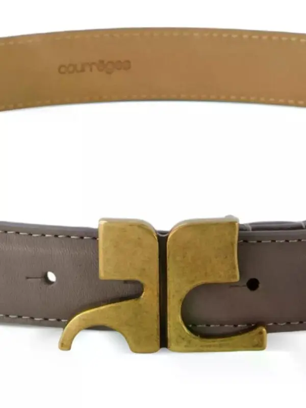 COURREGES Leather Belt - Grey