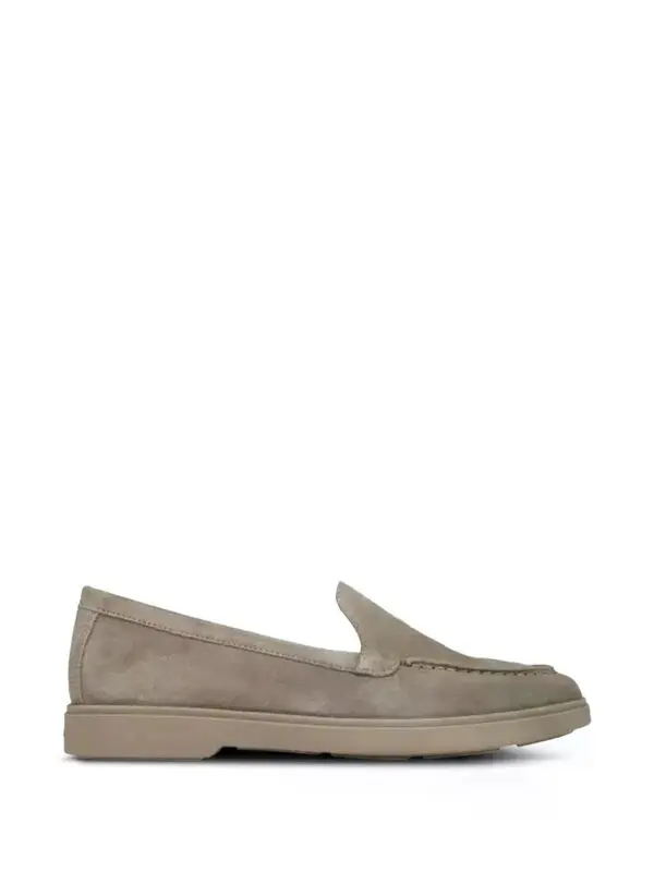 Santoni Suede Slip-on Loafers - Neutrals