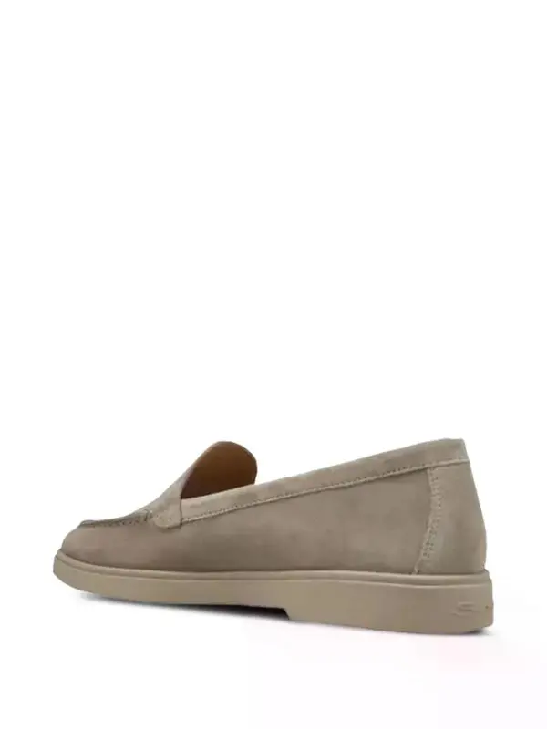 Santoni Suede Slip-on Loafers - Neutrals