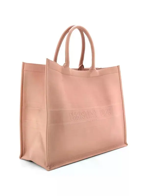 Dior Book Embossed Leather Large Tote Bag