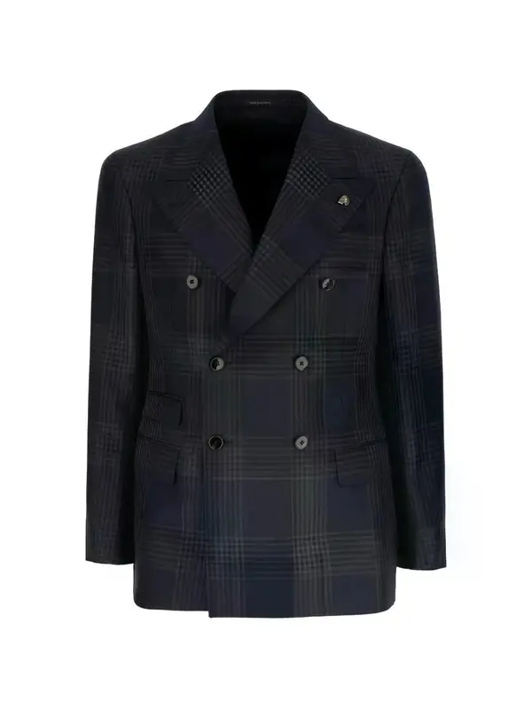 GABRIELE PASINI Double-breasted Checked Blazer