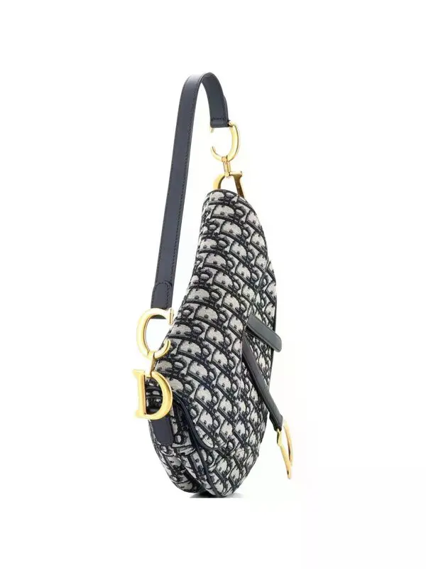 Dior Saddle Handbag Oblique Canvas Medium - Blue