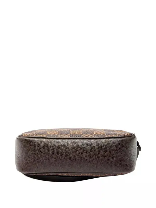 LOUIS VUITTON 1998 Damier Ebene Trousse Pochette Handbag - Brown