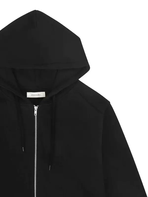 ENTIRE STUDIOS Slim Zip-up Hooded Sweater - Black