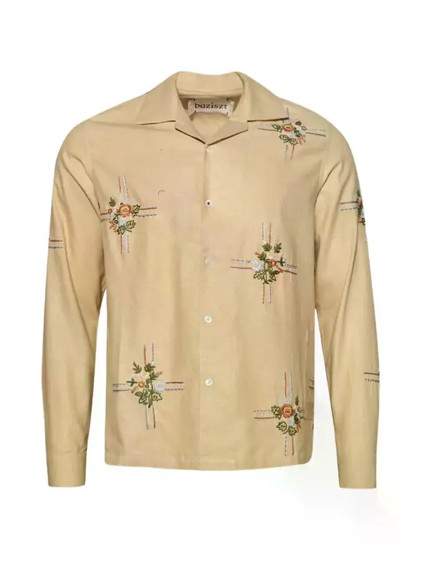 BAZISZT Cabin Floral Embroidery Shirt
