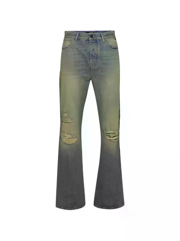 Amiri Patchwork Ripped Bootcut Jeans