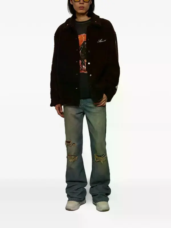 Amiri Patchwork Ripped Bootcut Jeans