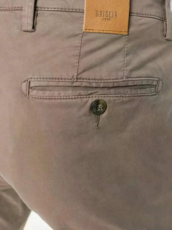 BRIGLIA 1949 Slim Chino Trousers - Brown