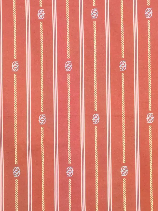 Drole De Monsieur Striped Logo Scarf