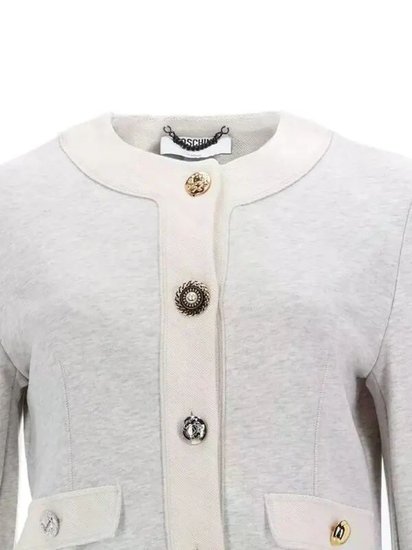 Moschino Patch-pocket Cardigan - Grey