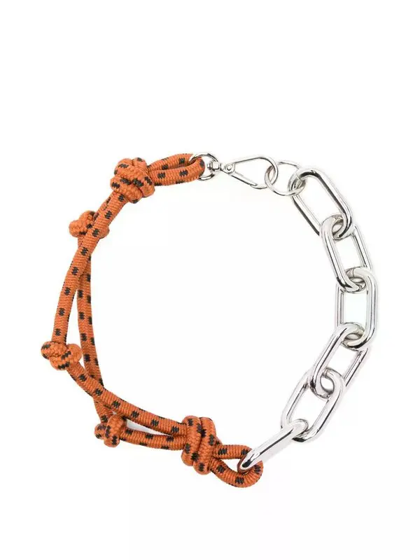 Plan C Chain Knotted Necklace - Silver