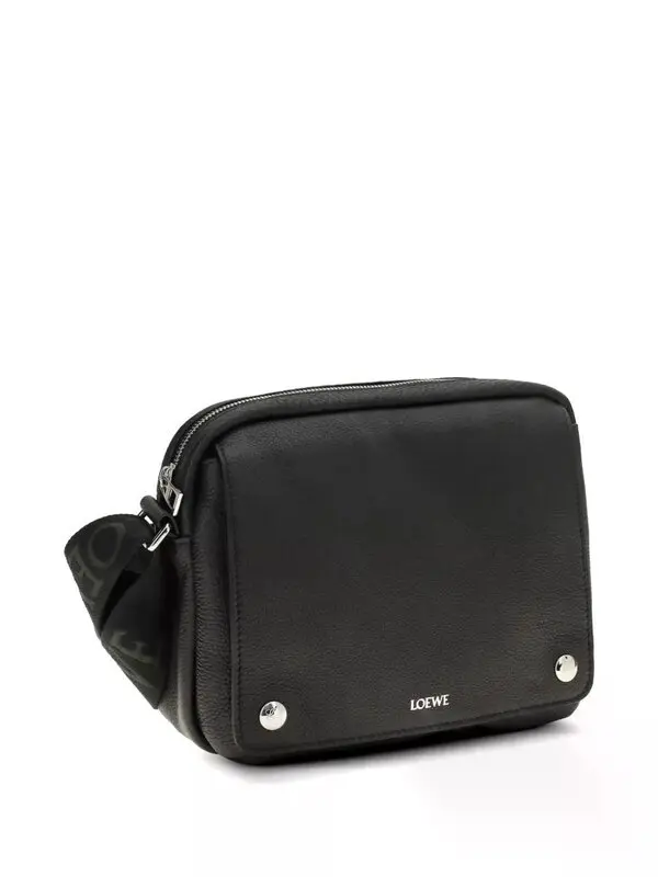 Loewe Medium Pebble Leather Messenger Bag - Black