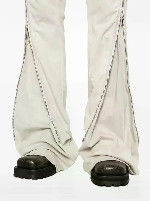 Rick Owens Side Zip Five Pocket Jeans - Neutrals